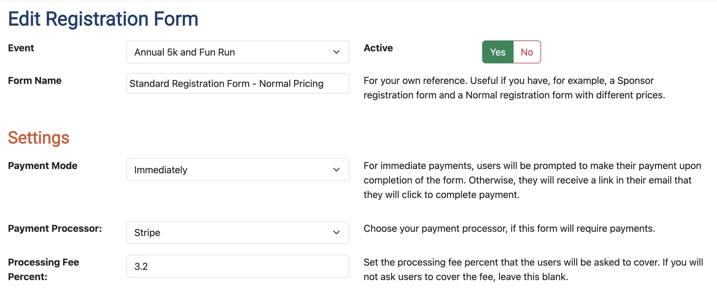 Using the Registration Form System | Donor Wrangler